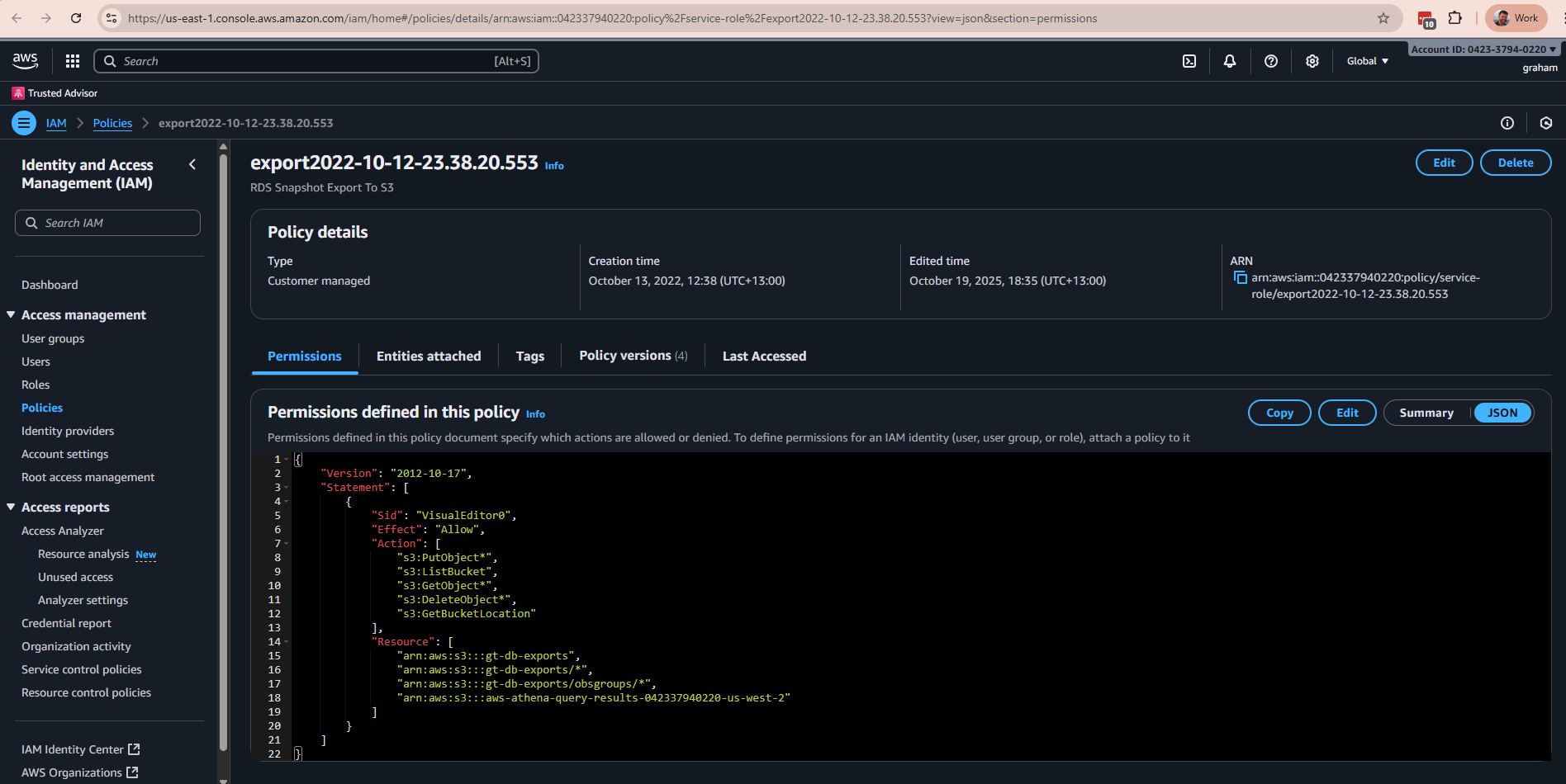 Exporting Data from RDS to S3 – Help Center